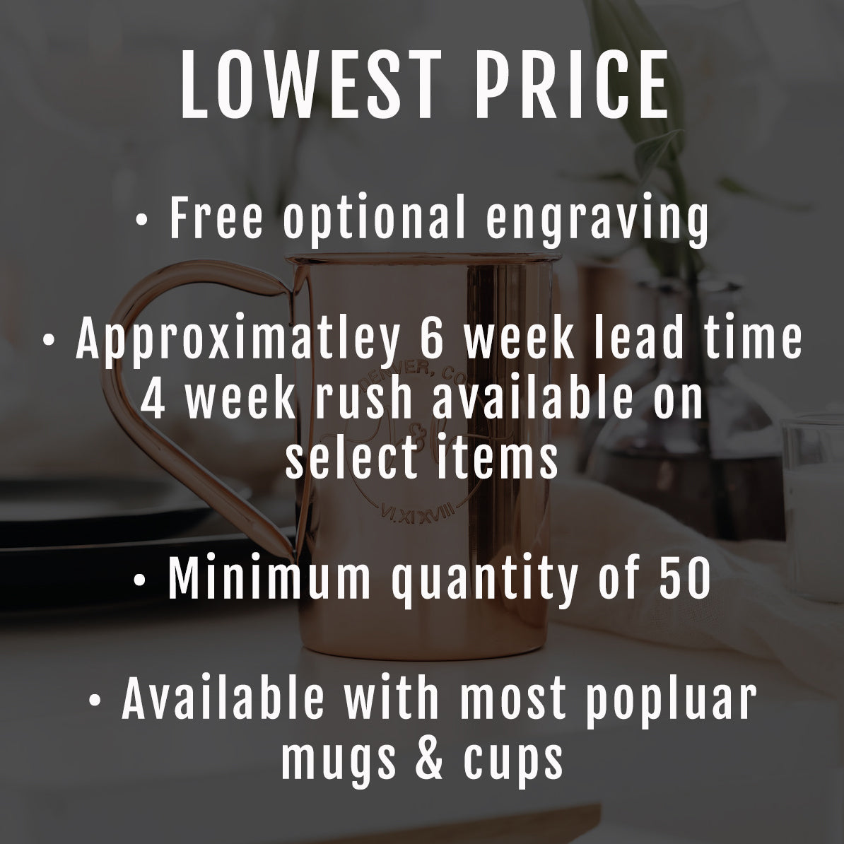 Made-to-Order for Special Events & Weddings – Copper Mug Co.